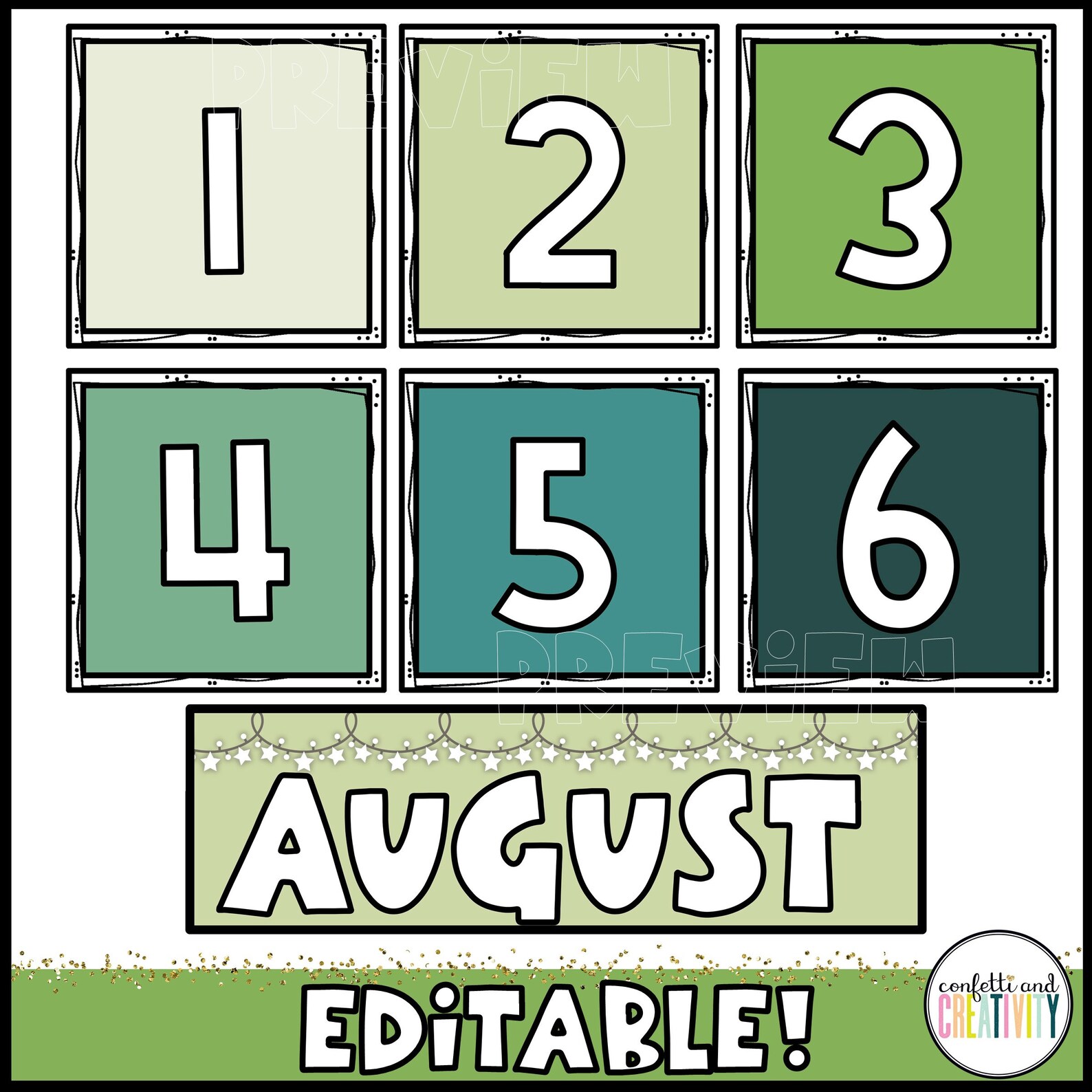 Nature Classroom Calendar Pack: Pocket Chart Calendar (digital Download ...