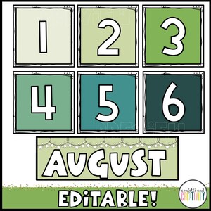 Nature Classroom Calendar Pack: Pocket Chart Calendar (digital Download ...