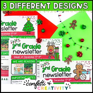 Editable Christmas Classroom Newsletter Template (digital Download) - Etsy
