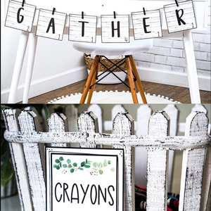 Modern Farmhouse Classroom Decor Bundle: Shiplap & Eucalyptus (digital ...