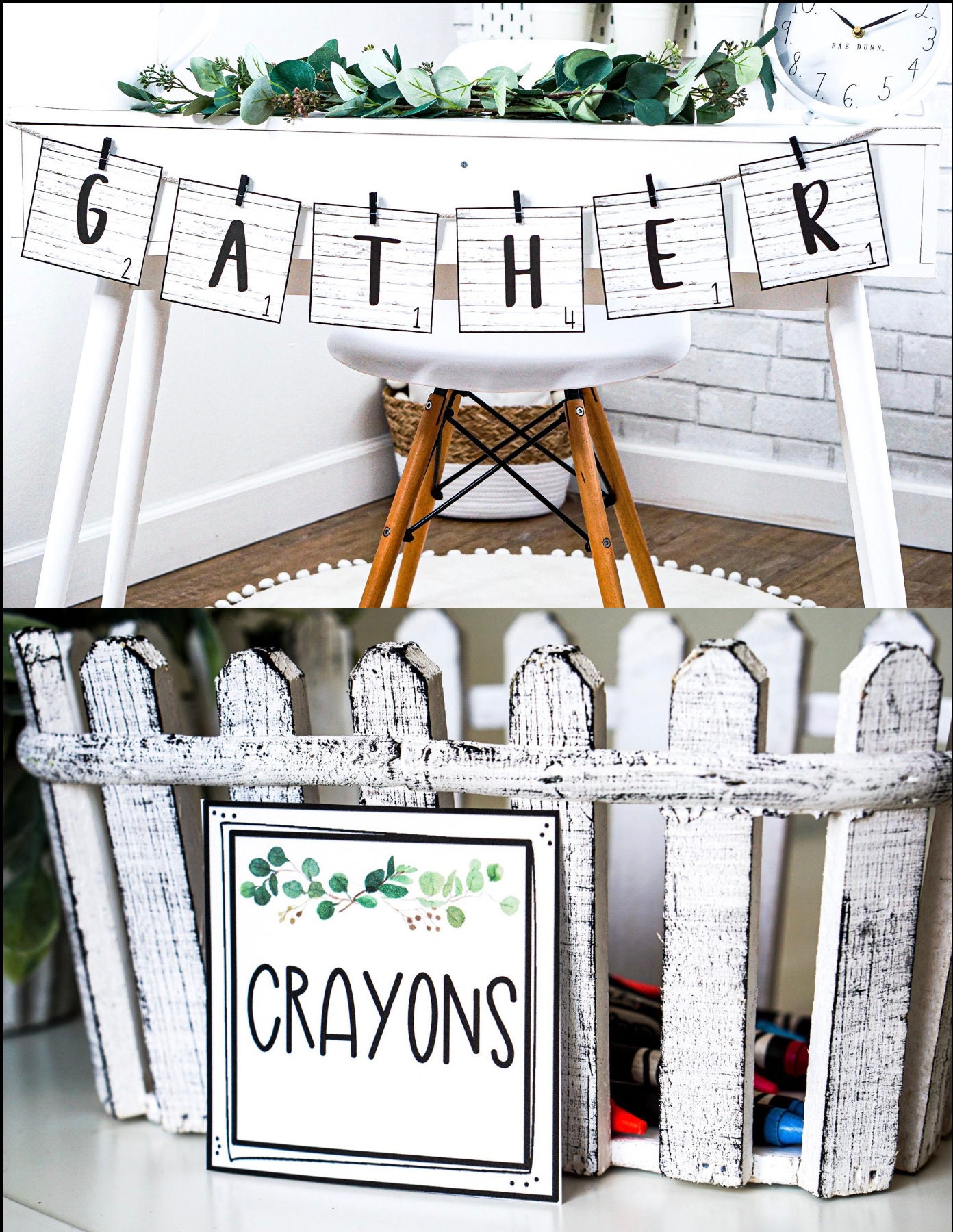 Modern Farmhouse Classroom Decor Bundle: Shiplap & Eucalyptus (digital ...