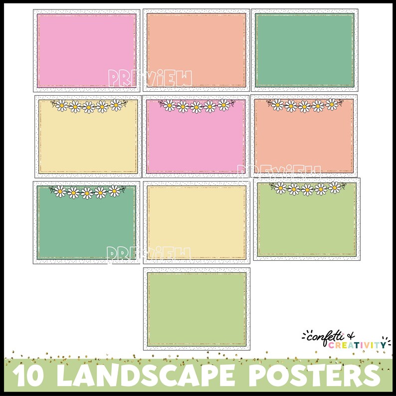 Retro Editable Classroom Posters: Colorful Decor (digital Download) - Etsy