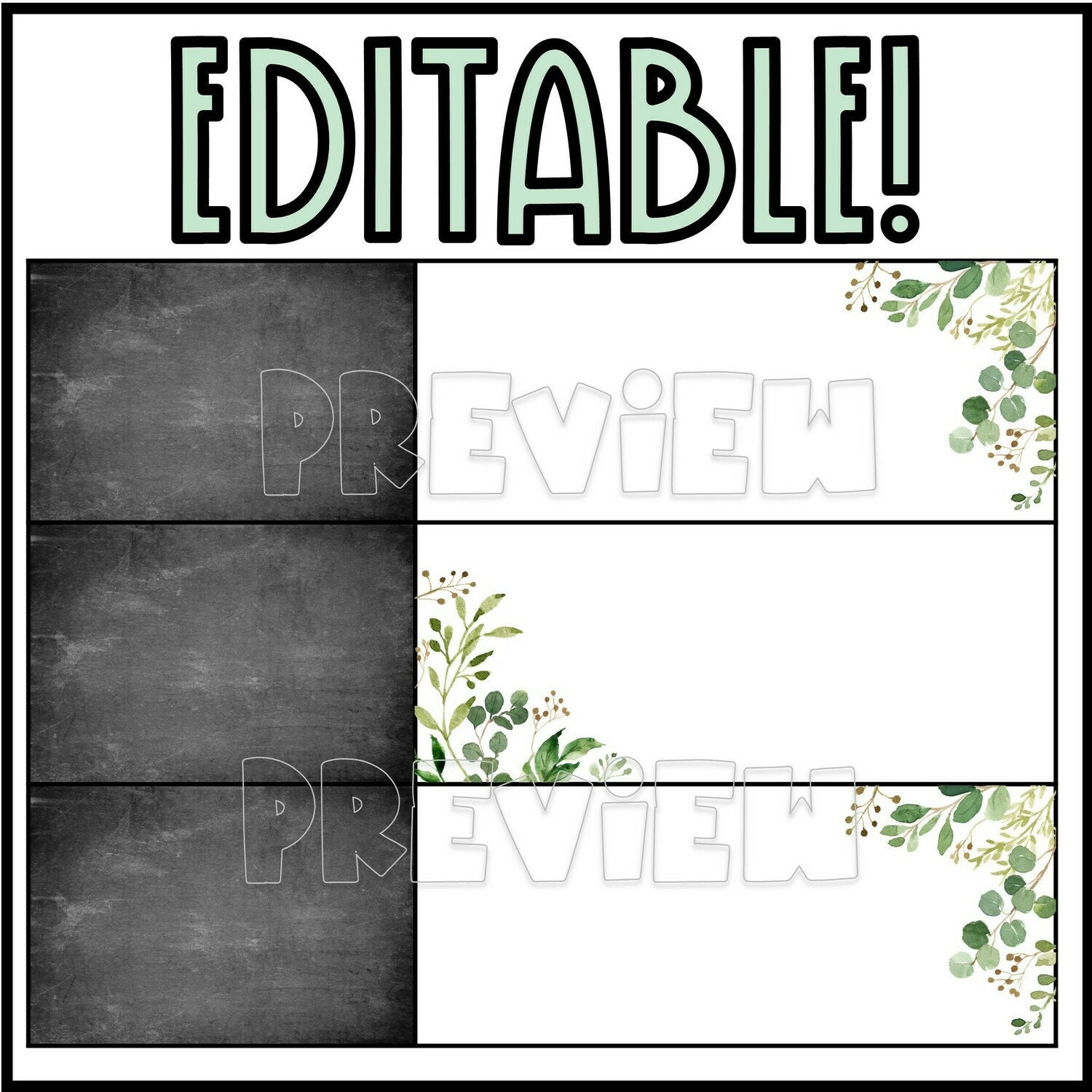 Farmhouse Classroom Schedule Cards: Editable Elementary Decor (digital ...