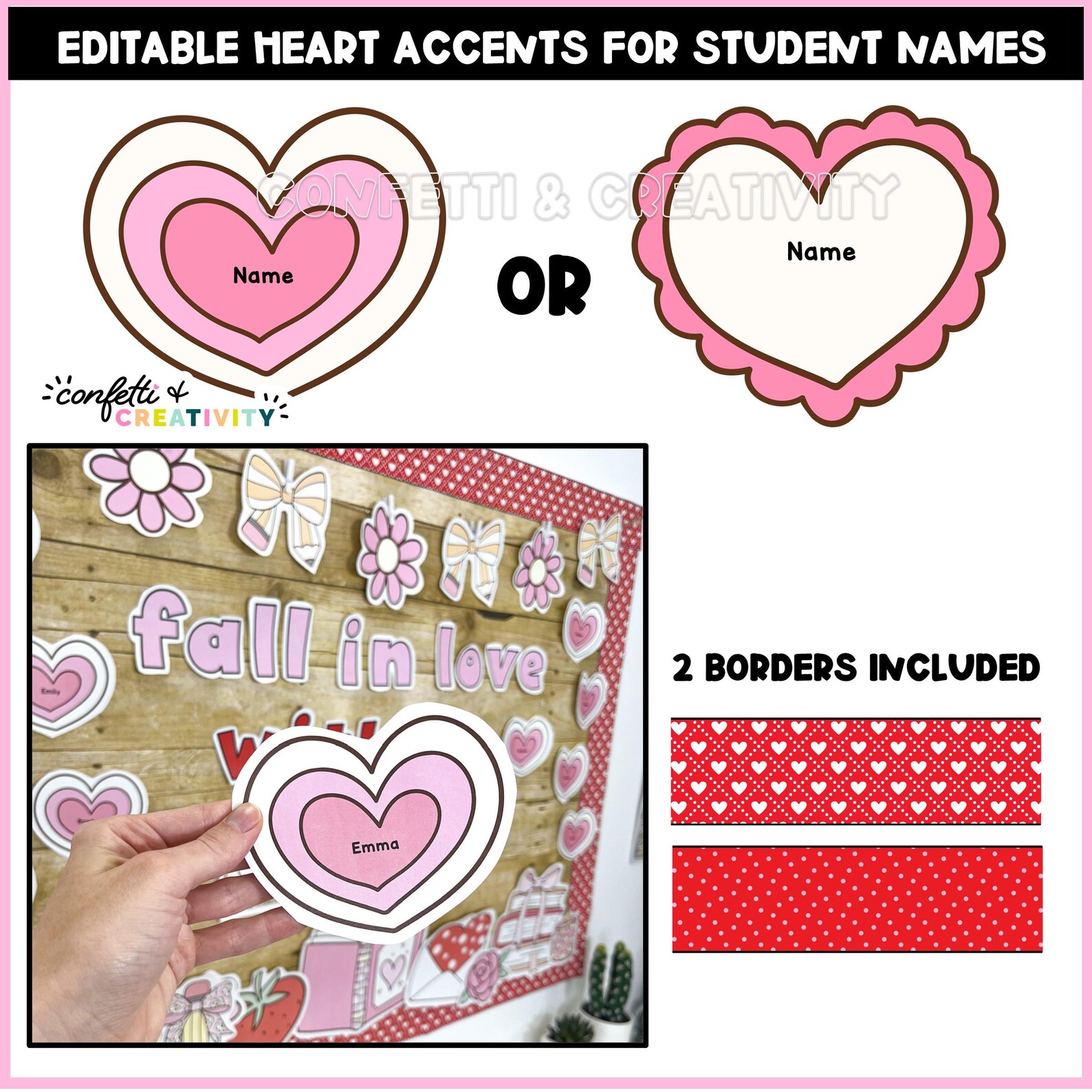Valentine's Day Bulletin Board: February Classroom Decor (digital ...