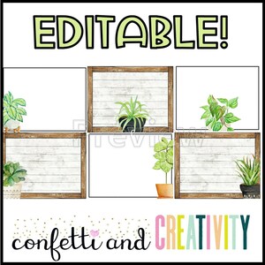 Editable Classroom Posters | Plant Classroom Decor | Elementary ...
