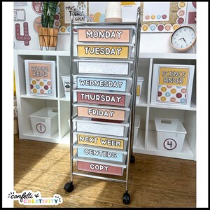 10 Drawer Cart Labels Editable | Neutral Classroom Decor | Trolley ...