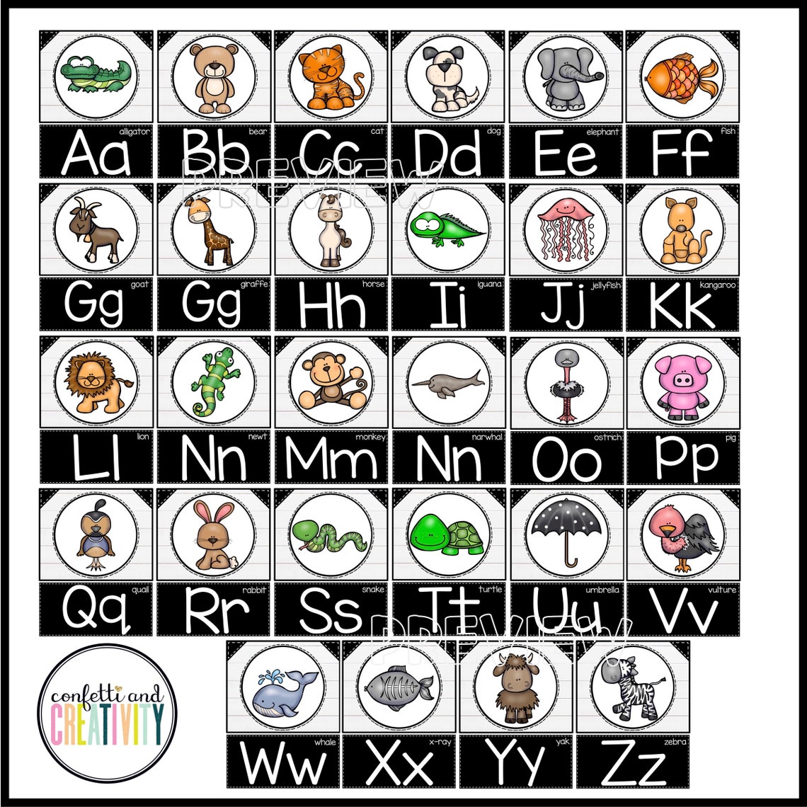 Farmhouse Classroom Alphabet Posters Alphabet Display - Etsy