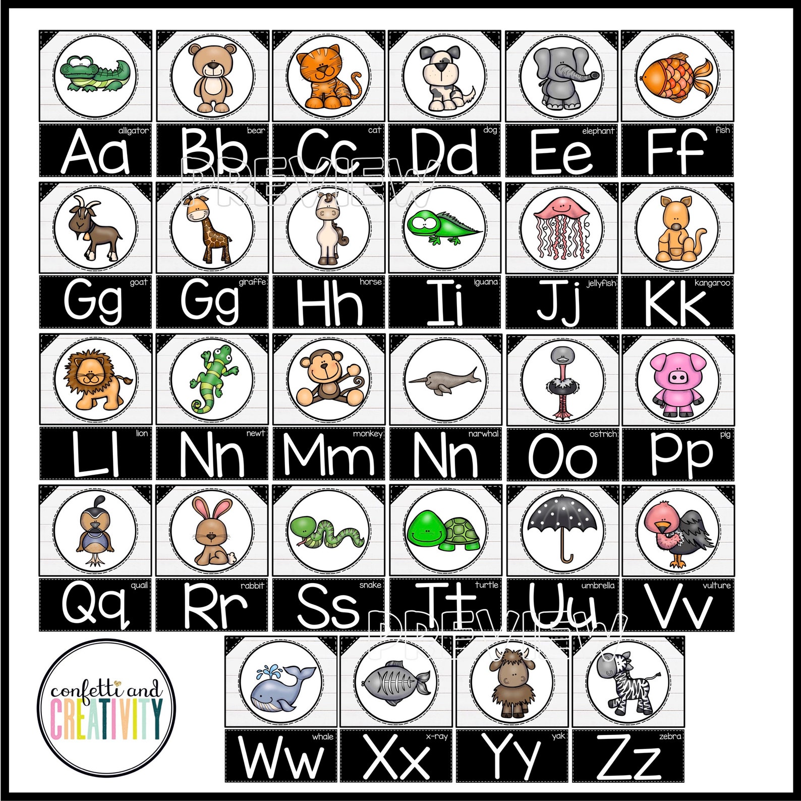 Farmhouse Classroom Alphabet Posters Alphabet Display - Etsy