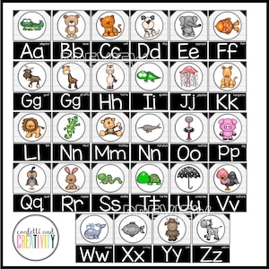 Farmhouse Classroom Alphabet Posters | Alphabet Display | Animal ...