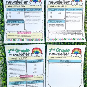 EDITABLE Spring Classroom Newsletter | Teacher Newsletter Template ...