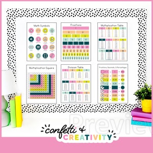 Colorful Math Posters: Classroom Decor & Teacher Resources (digital ...