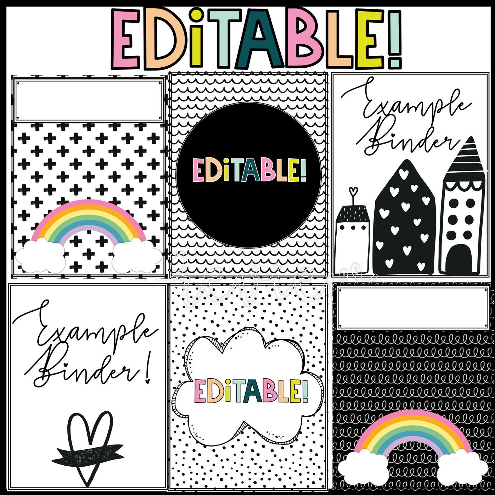 Editable Classroom Binder Covers and Spines: Elementary Classroom Decor ...