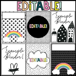 Teacher Binder Covers and Spines | Bright Binder Covers | Bold ...