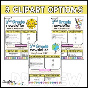 Editable Bright Classroom Newsletter Template (digital Download) - Etsy