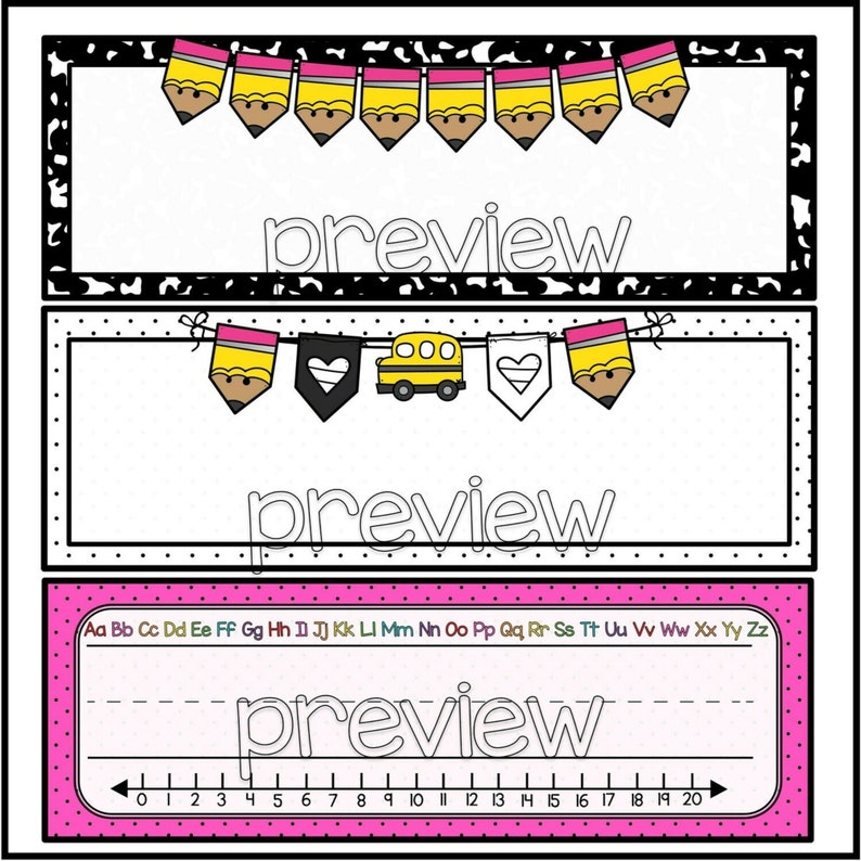 Bright Student Desk Plates Student Name Tags Desk Name - Etsy