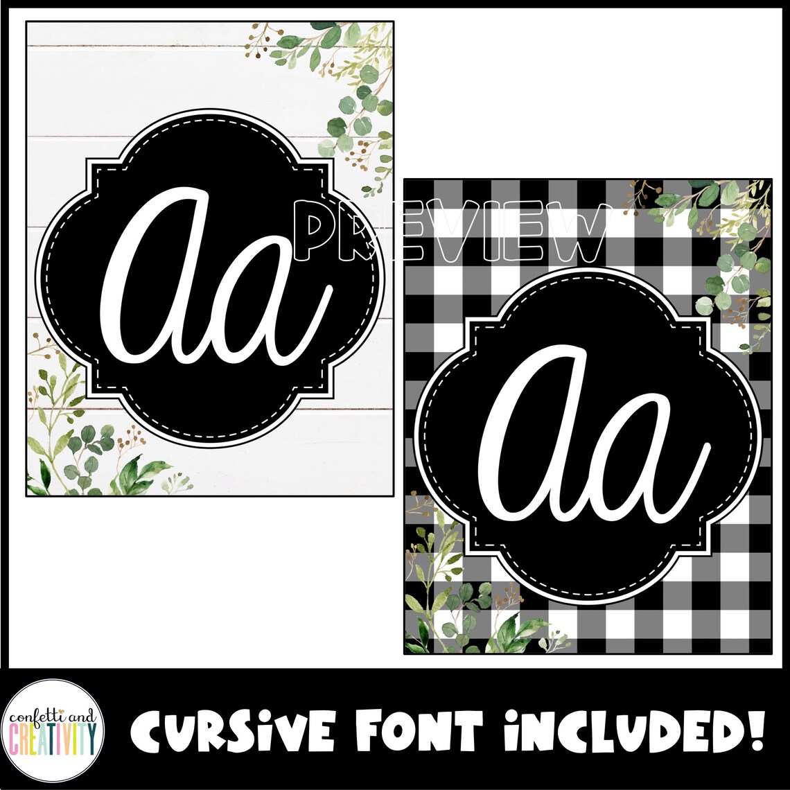 Farmhouse Alphabet Posters for the Classroom Farmhouse - Etsy