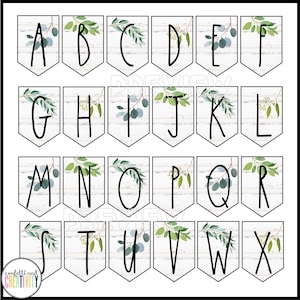 Alphabet Banner for the Classroom Farmhouse Classroom Decor ABC Banner ...