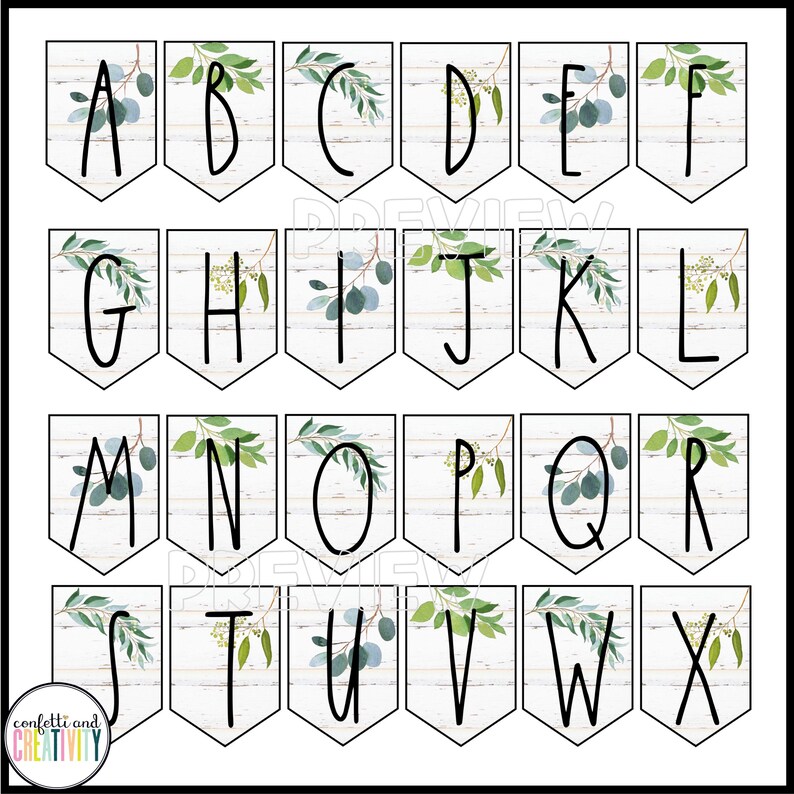 Alphabet Banner for the Classroom Farmhouse Classroom Decor - Etsy