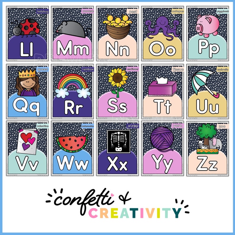 Space Alphabet Posters: Elementary Classroom Decor, Picture ABC ...