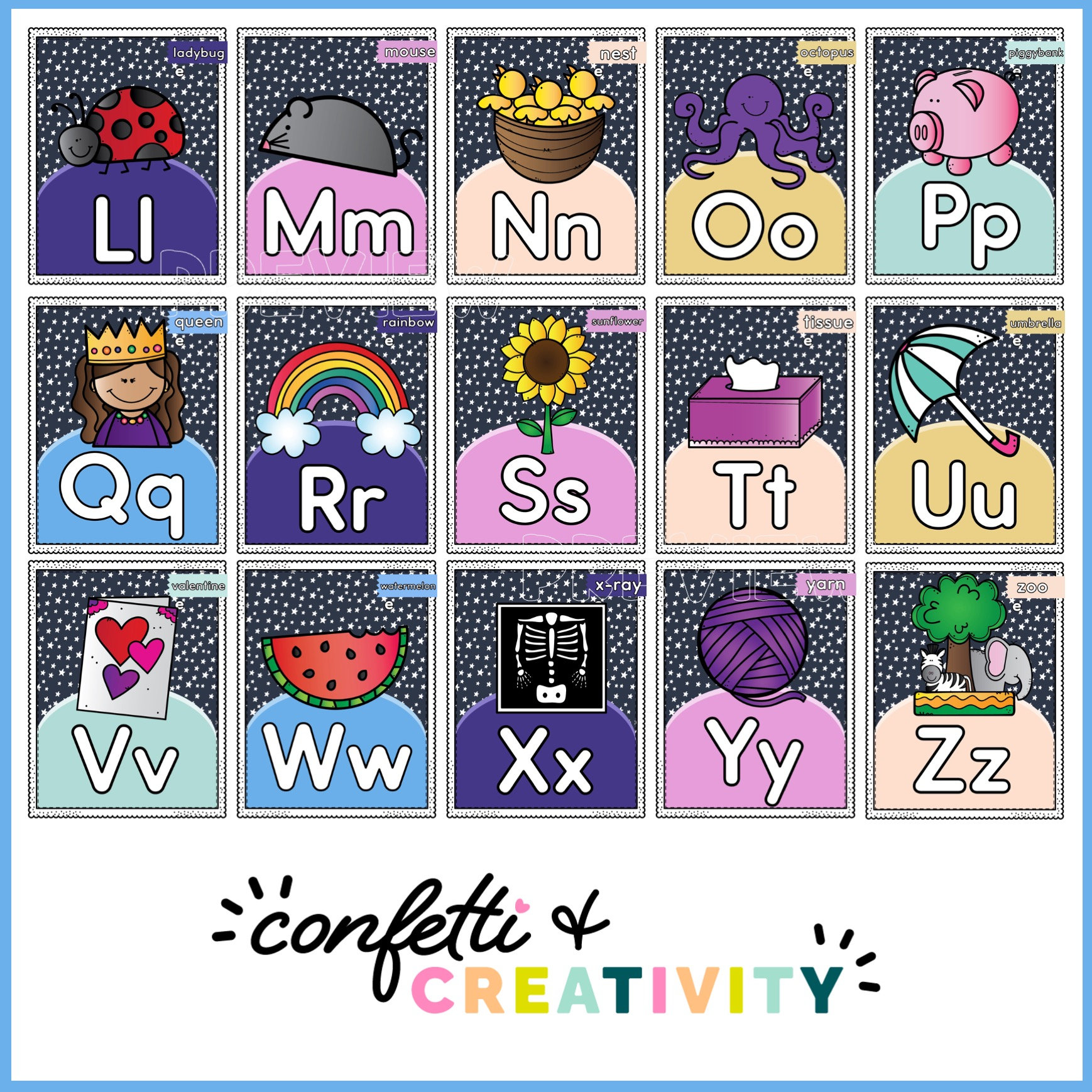 Space Alphabet Posters: Elementary Classroom Decor, Picture ABC ...