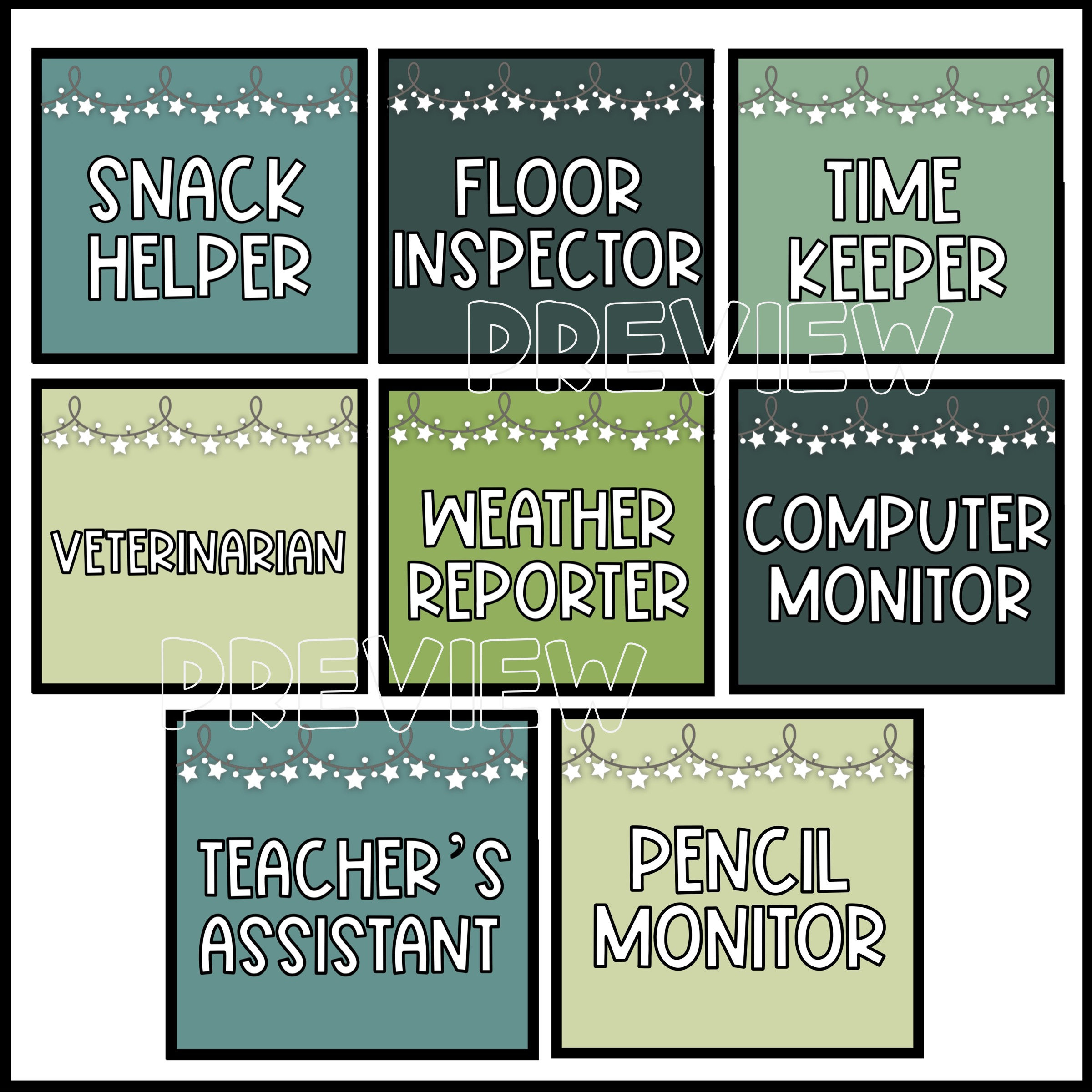 Printable Classroom Jobs Chart: Editable Elementary Display (digital ...