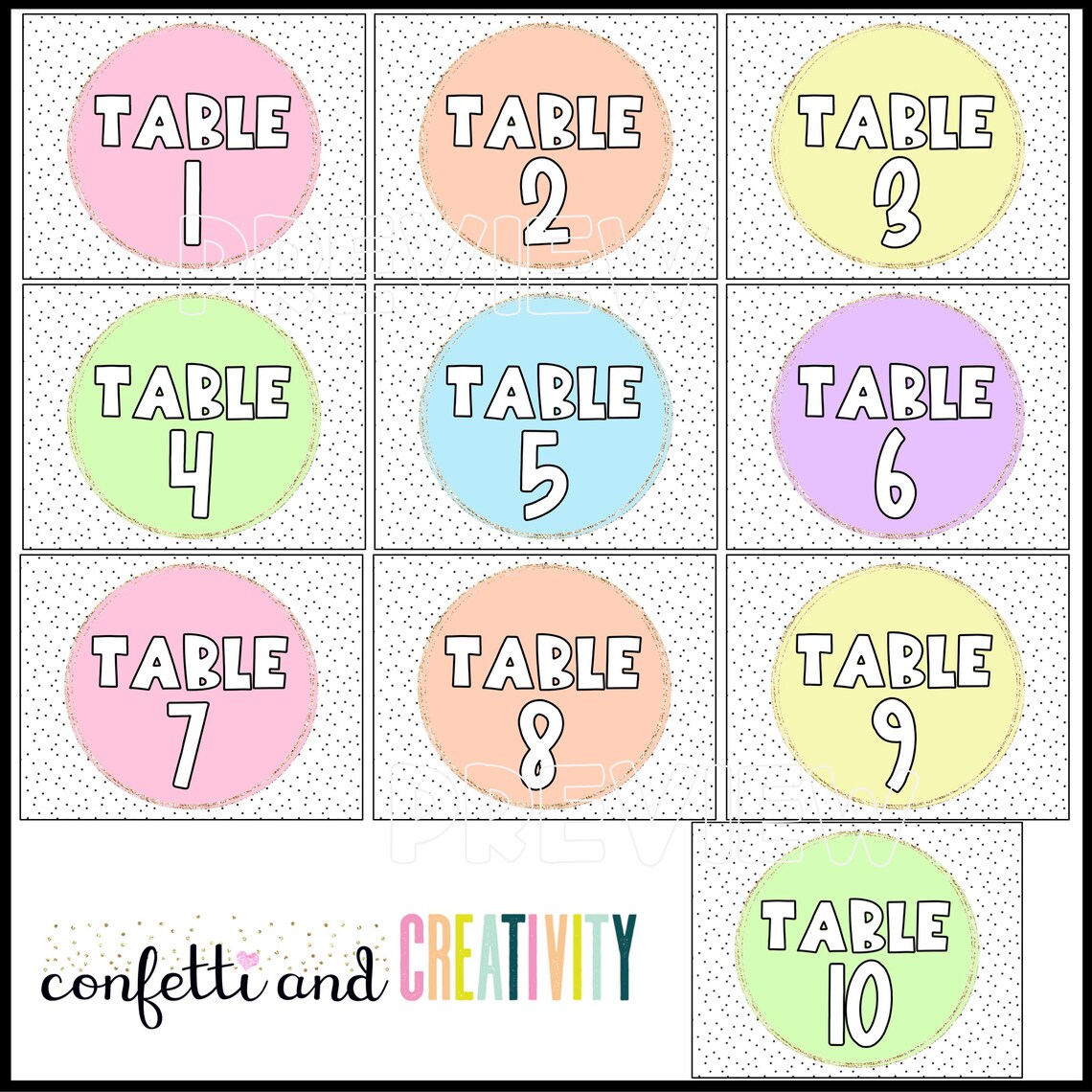 Table Numbers for the Classroom Pastel Classroom Decor - Etsy