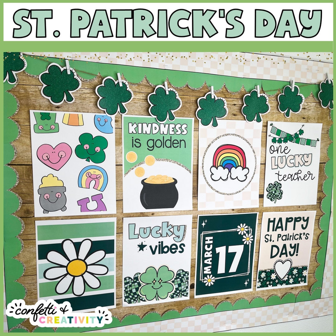 St. Patrick's Day Bulletin Board Posters | St. Patrick's Day Classroom ...
