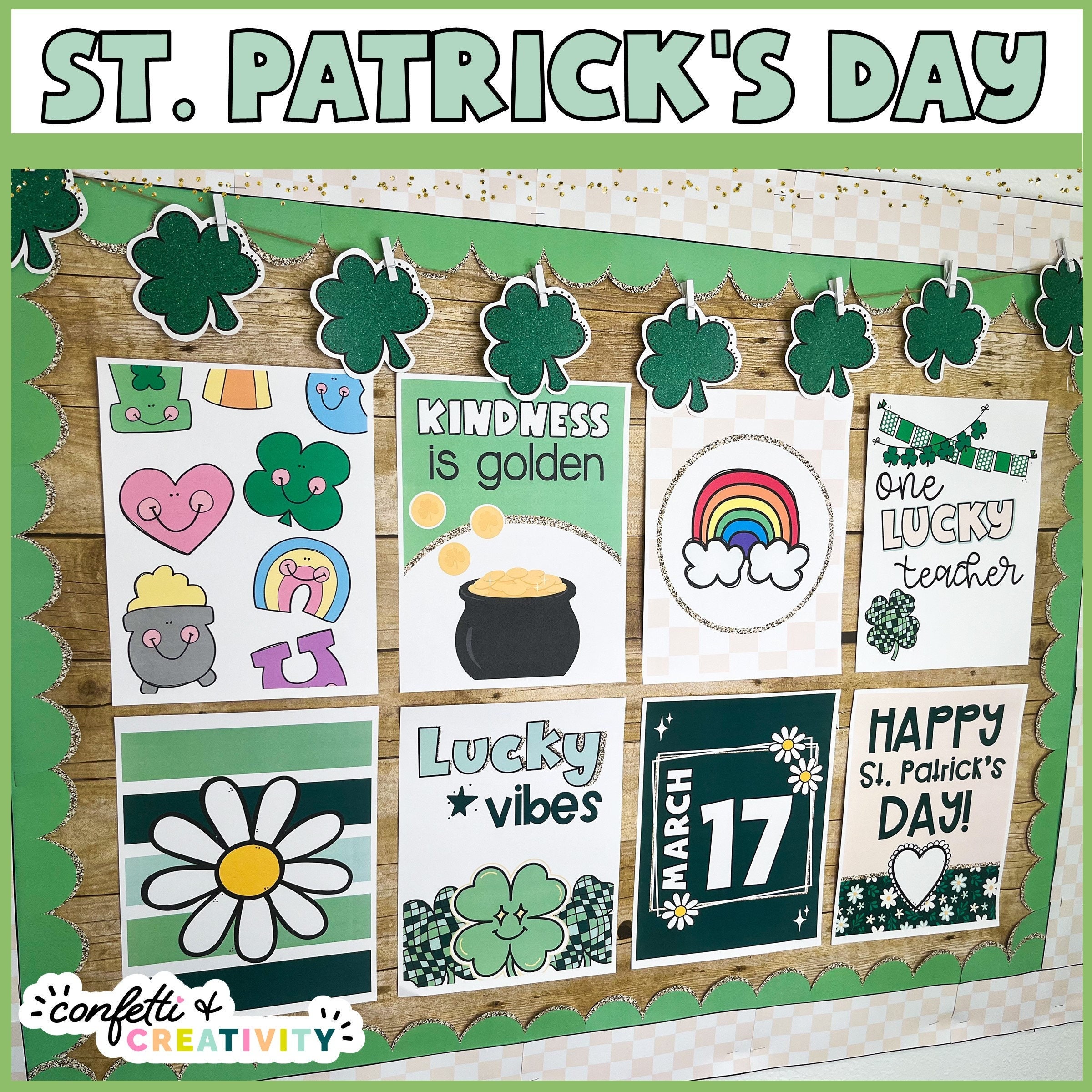 St. Patrick's Day Bulletin Board Posters | St. Patrick's Day Classroom ...
