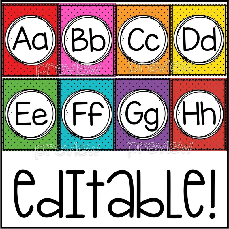 Colorful Alphabet Posters: Elementary Classroom Decor (digital Download ...
