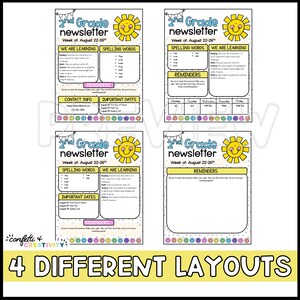 Editable Bright Classroom Newsletter Template (digital Download) - Etsy