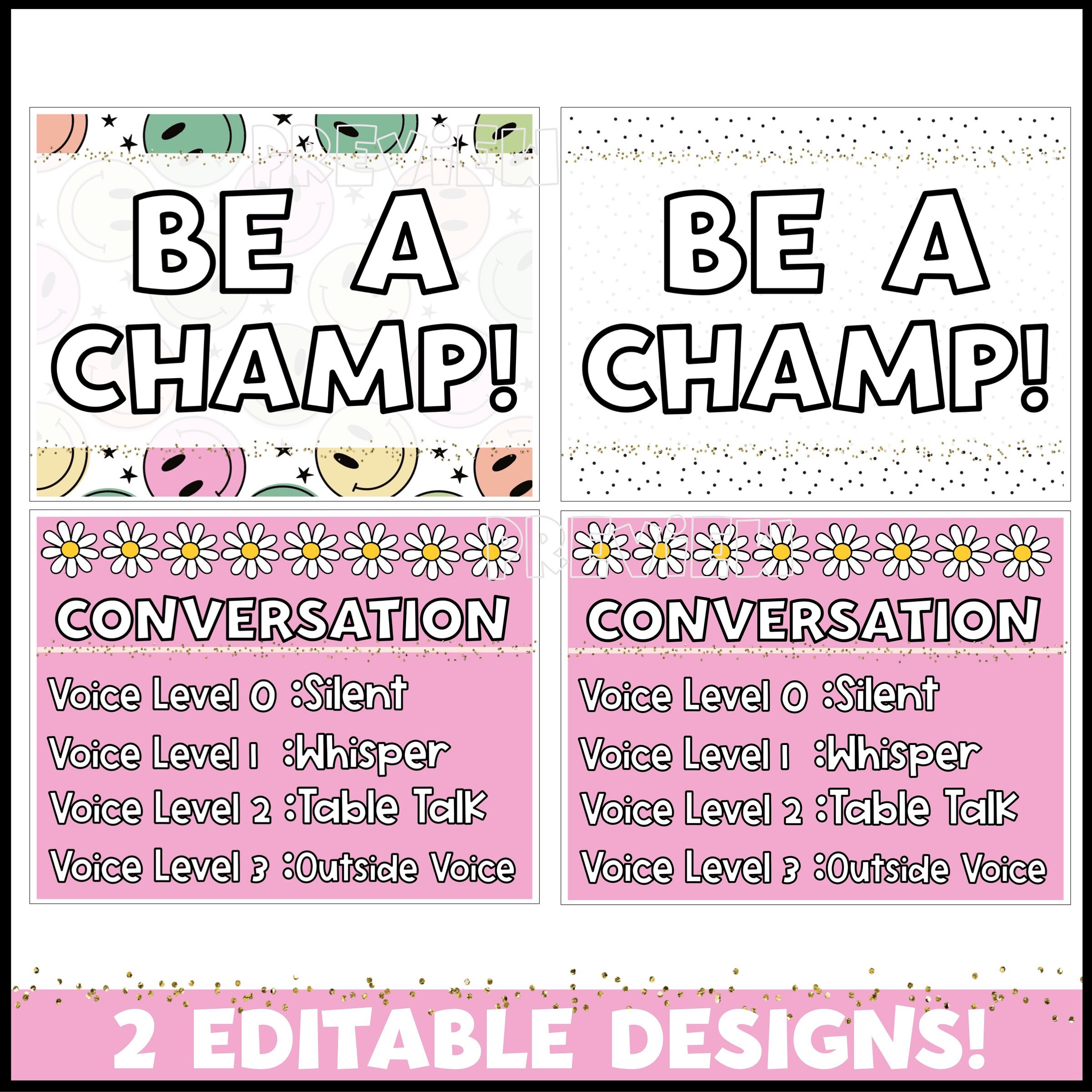 Retro CHAMPS Classroom Poster: Editable Teacher Resource (digital ...