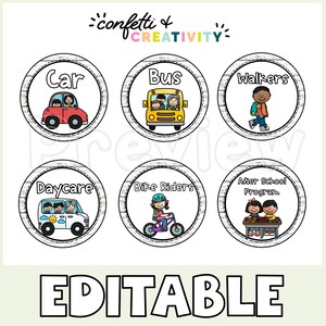 Elementary Classroom Dismissal Chart: Editable How We Go Home Bulletin ...
