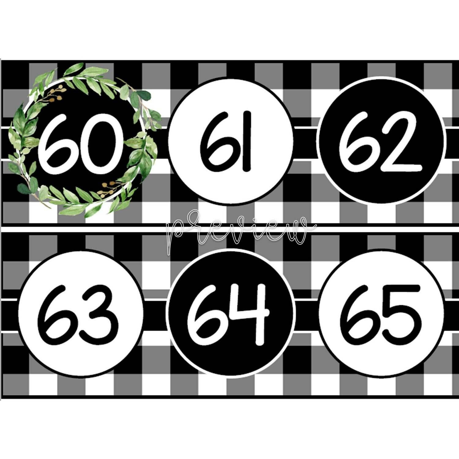 Farmhouse Classroom Number Line 0-200 (digital Download) - Etsy