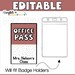 Editable Classroom Hall Passes: Modern Neutral Design (digital Download ...