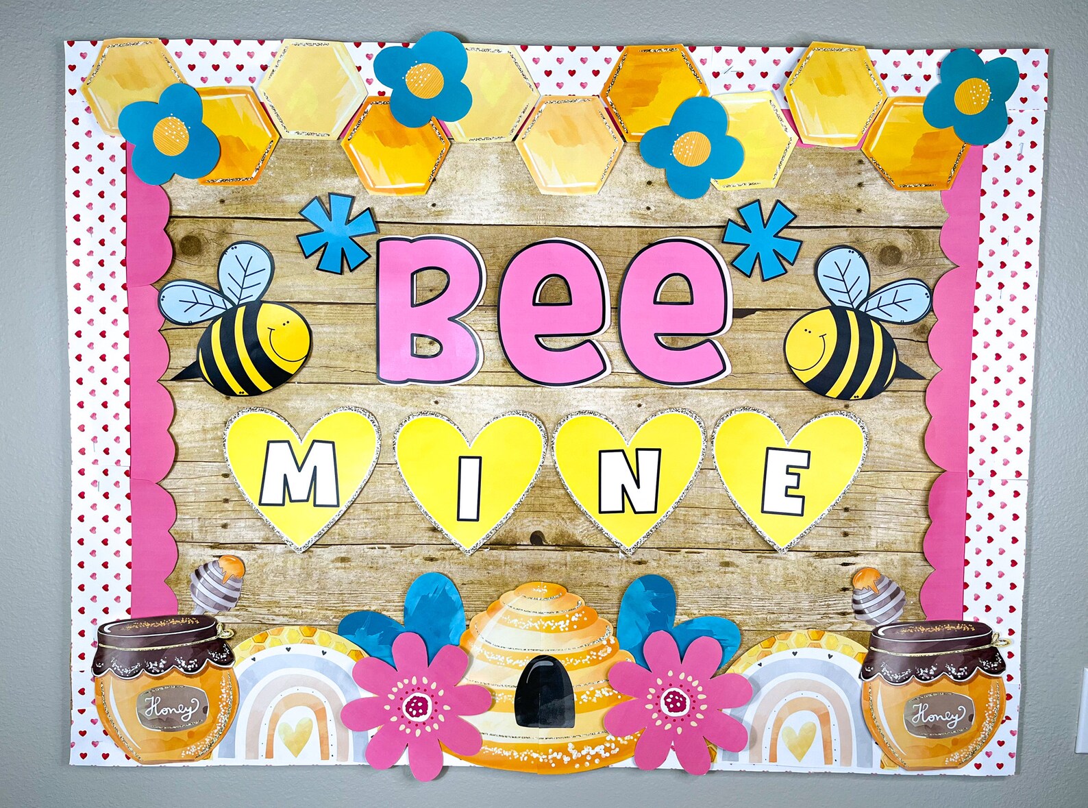 BEE MINE Valentine's Bulletin Board Valentine's Day Classroom February ...