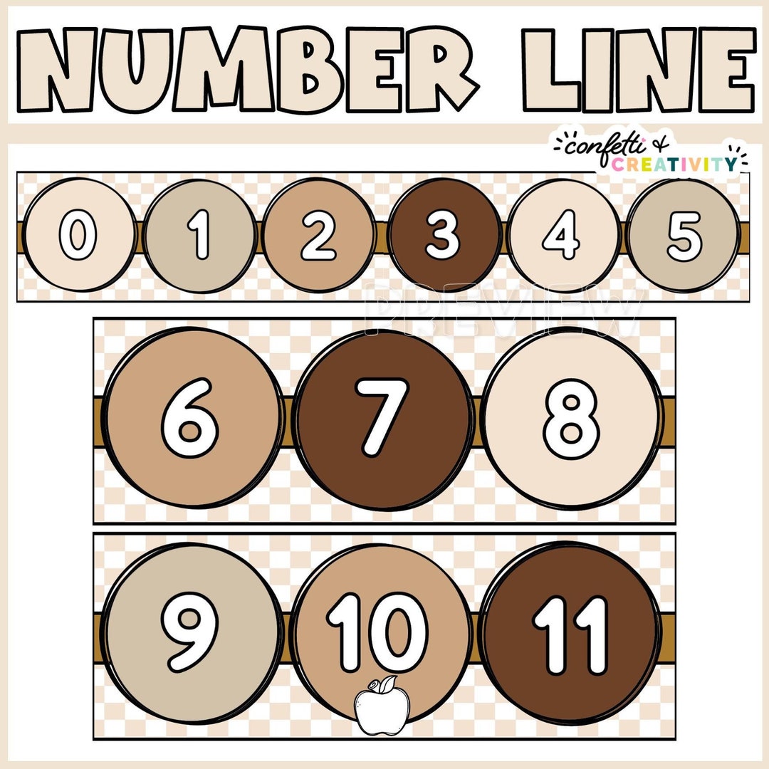 Neutral Classroom Number Line | Neutral Classroom Decor | Number Line ...