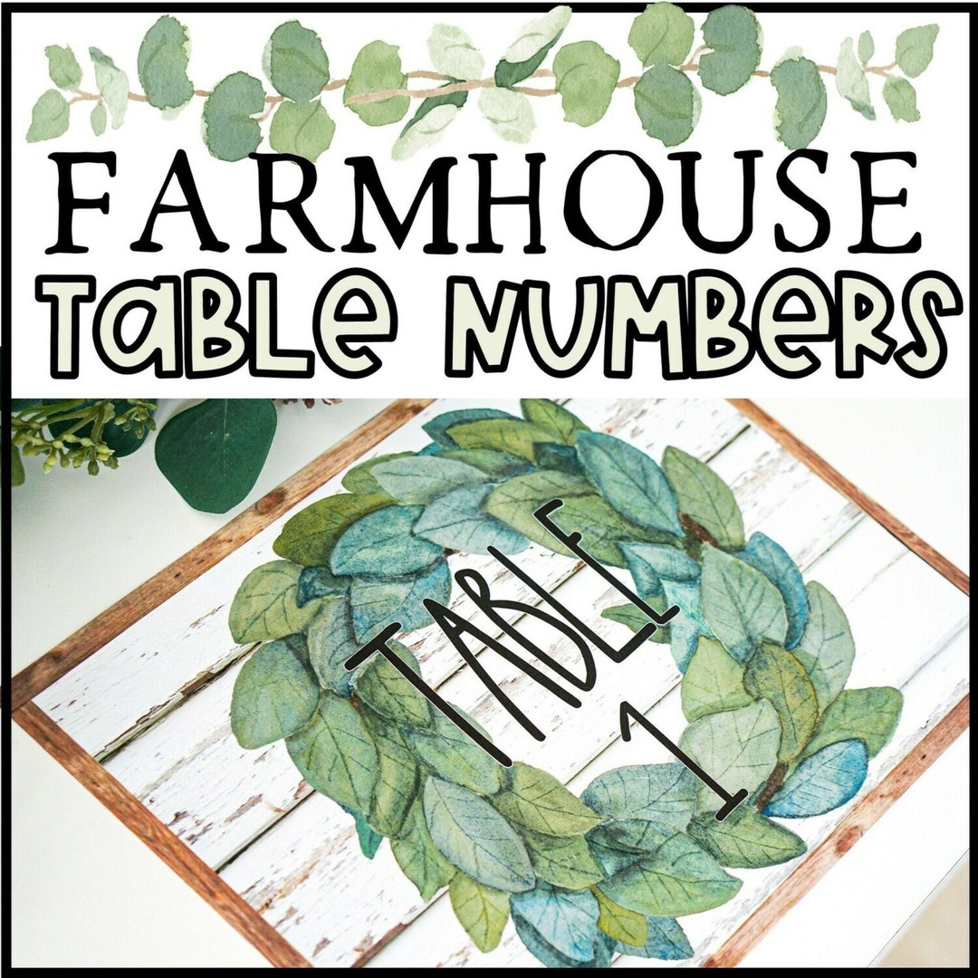 Table Numbers for the Classroom | Modern Farmhouse Classroom Decor ...