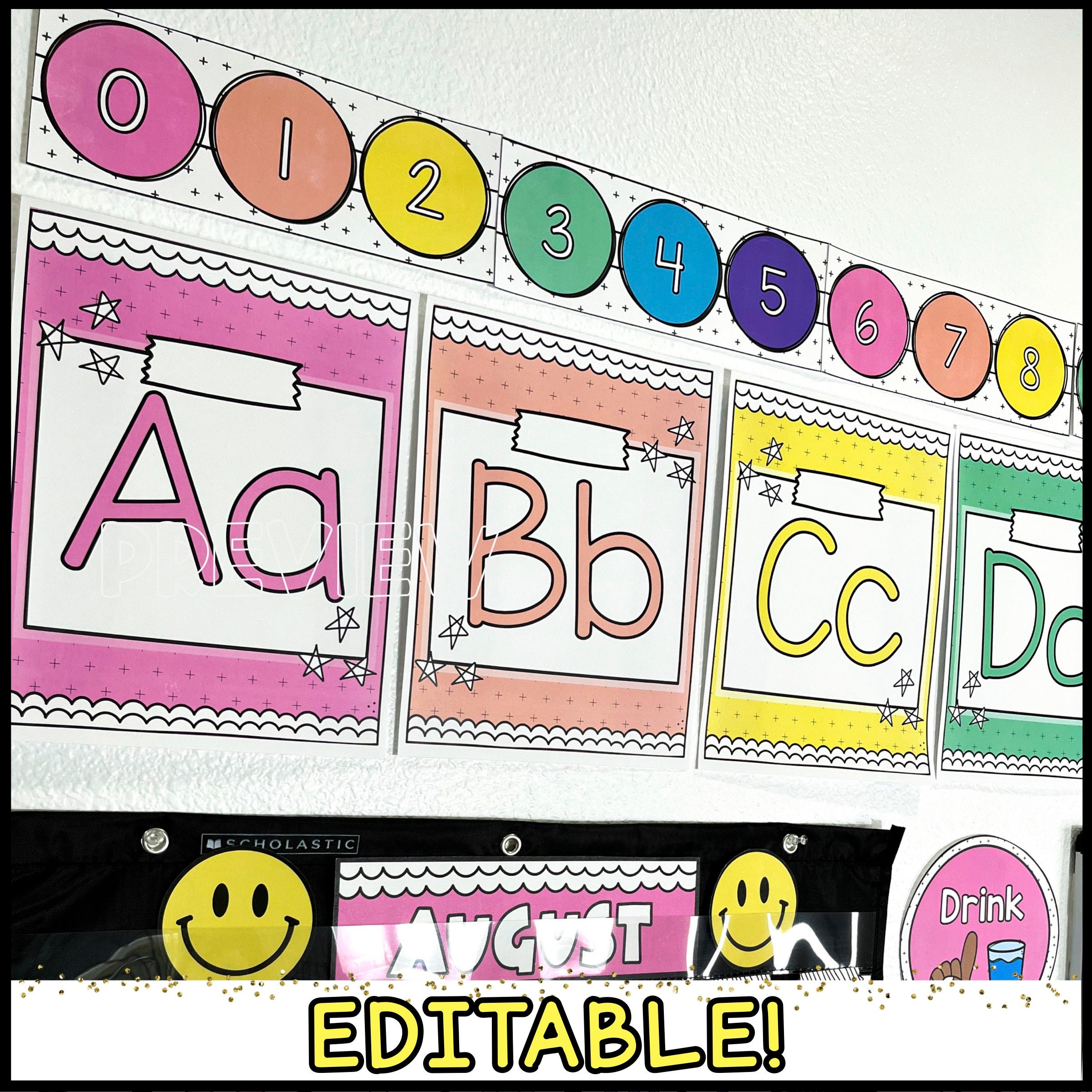 Colorful Classroom Number Line 0-200: Elementary Decor (digital ...