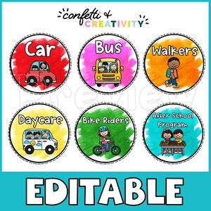 Watercolor How We Go Home Dismissal Chart Template | How We Go Home ...