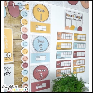 Classroom Number Posters With Ten Frames 0-20 | Neutral Classroom Decor ...