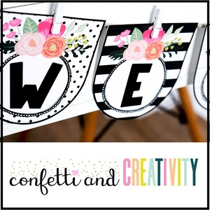 Editable Classroom Welcome Banner | Floral Farmhouse Classroom Decor ...