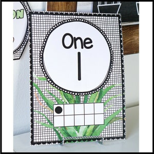 Classroom Number Posters With Ten Frames 0-20 | Plant Classroom Decor ...