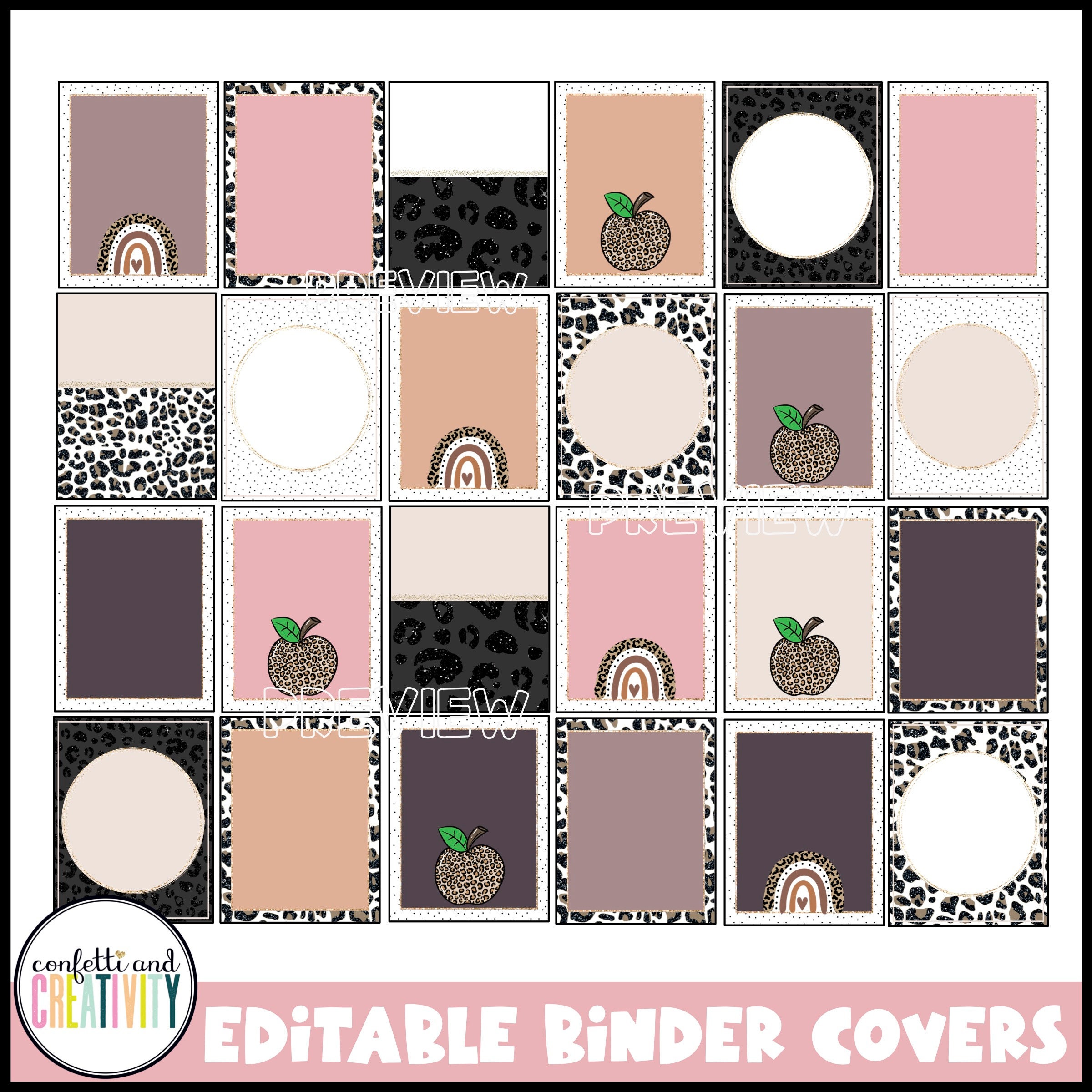 Boho Teacher Binder Covers: Neutral Editable Classroom Decor (digital ...