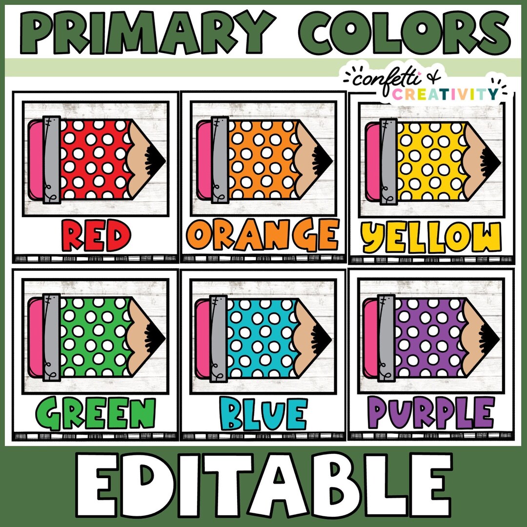 Color Posters for the Classroom | Primary Classroom Decor | Plant ...