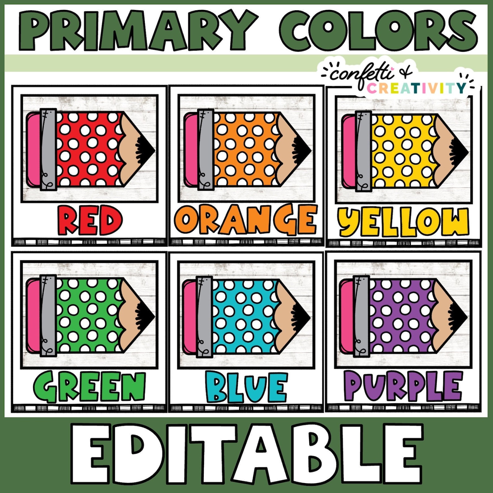 Classroom Color Posters: Elementary Decor (digital Download) - Etsy