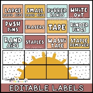 Neutral Teacher Toolbox Editable Labels | Neutral Classroom Decor ...