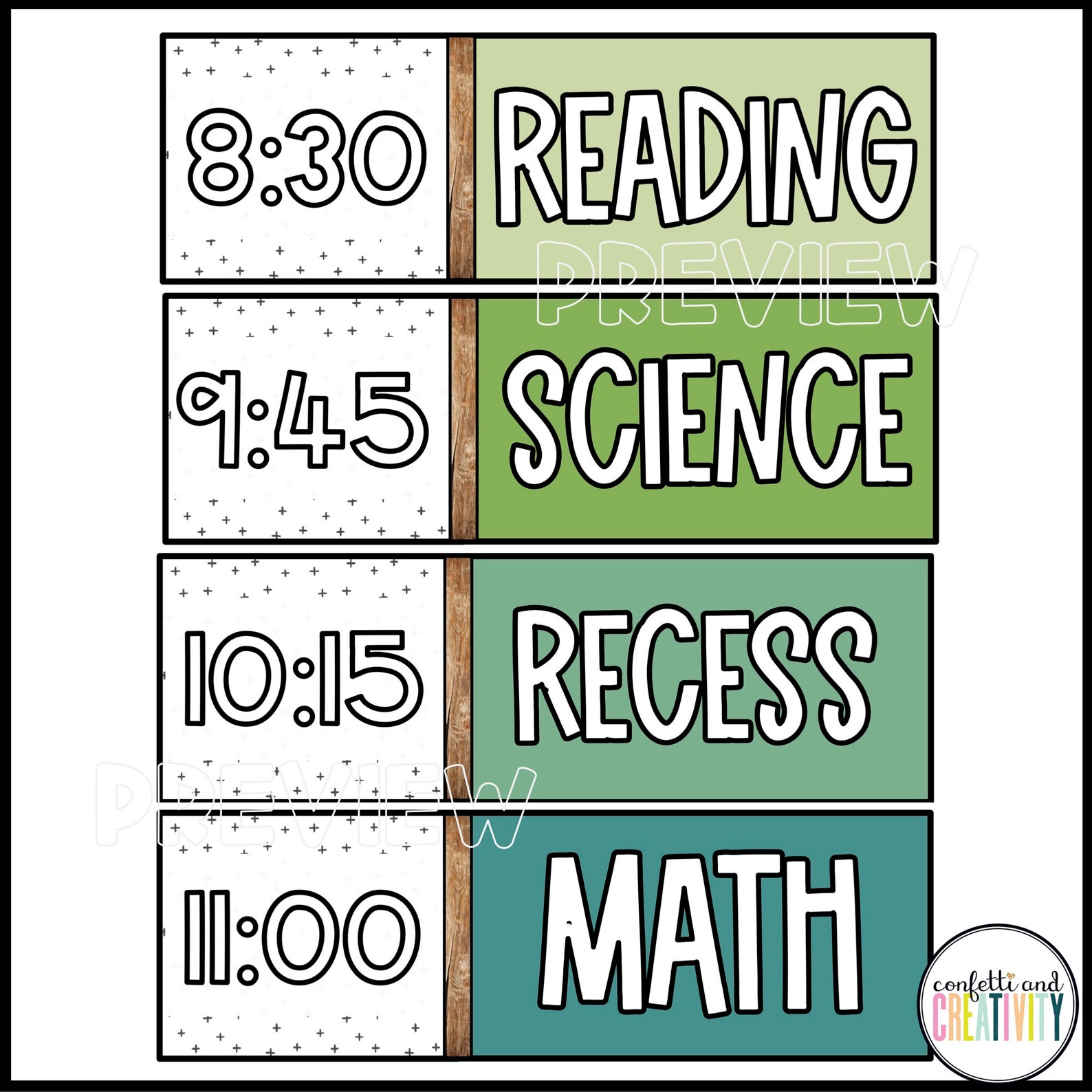 Nature Classroom Schedule Editable Classroom Schedule - Etsy