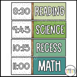 Nature Classroom Schedule | Editable Classroom Schedule | Nature ...