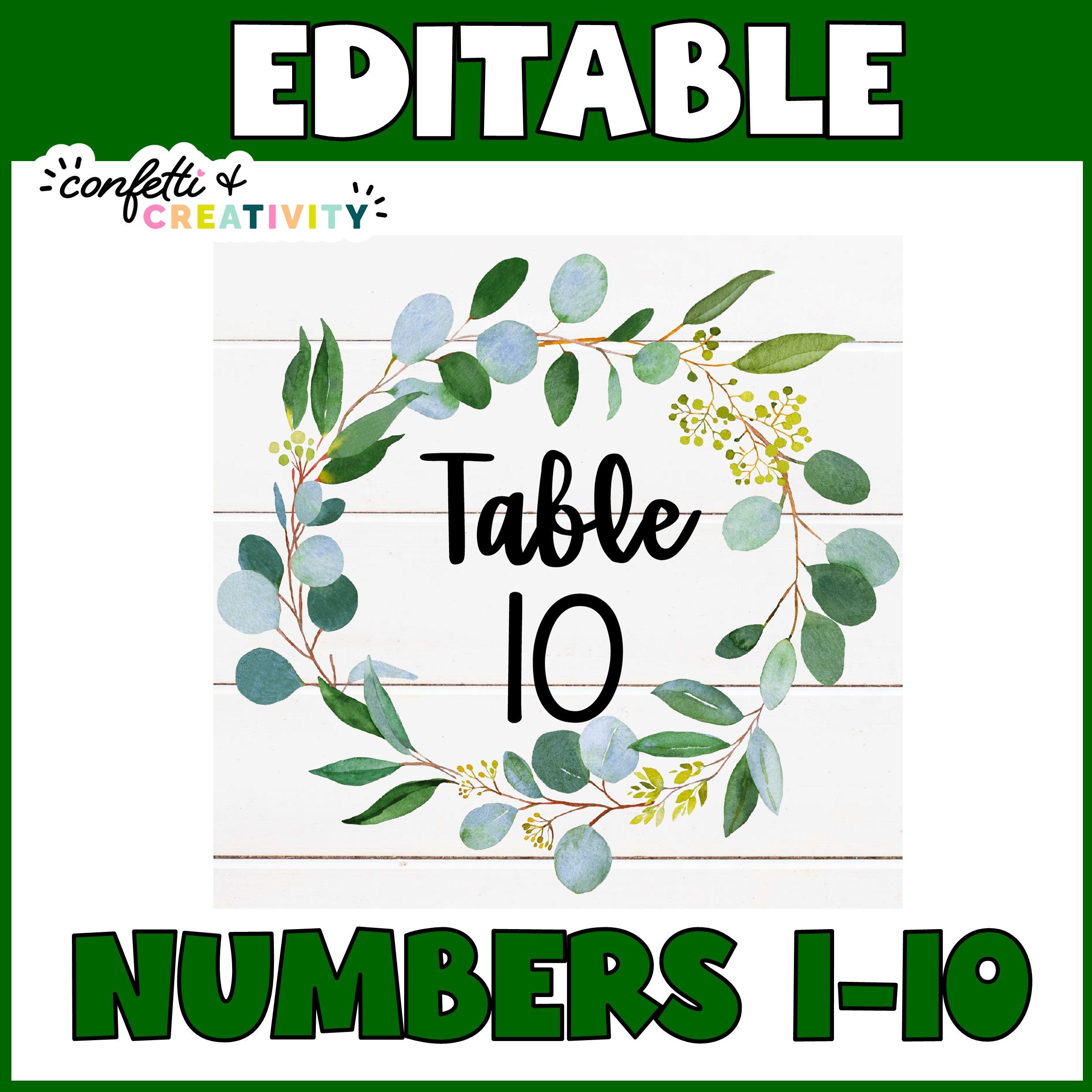 Farmhouse Classroom Table Numbers 1-10 (digital Download) - Etsy