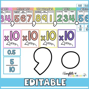 Bright Classroom Place Value Posters Math Posters for Teachers Bright ...